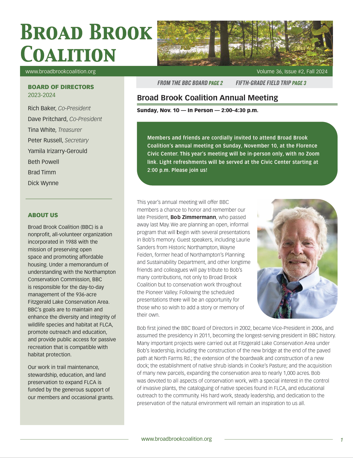 BBC Newsletters – Broad Brook Coalition